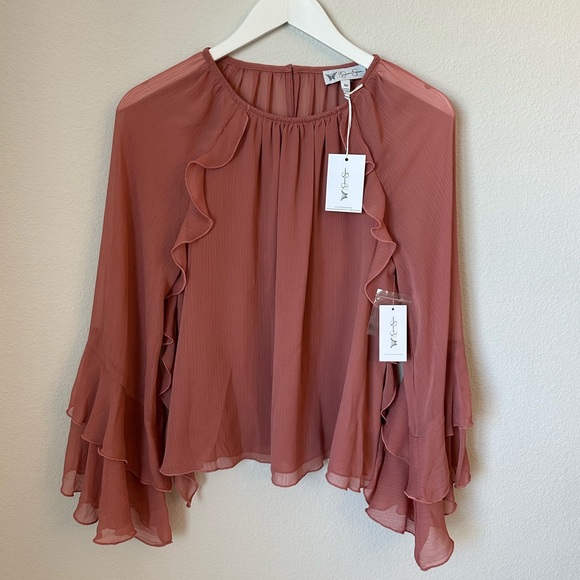 Jessica Simpson | Tops | New Jessica Simpson Elaine Ruffle Blouse ...
